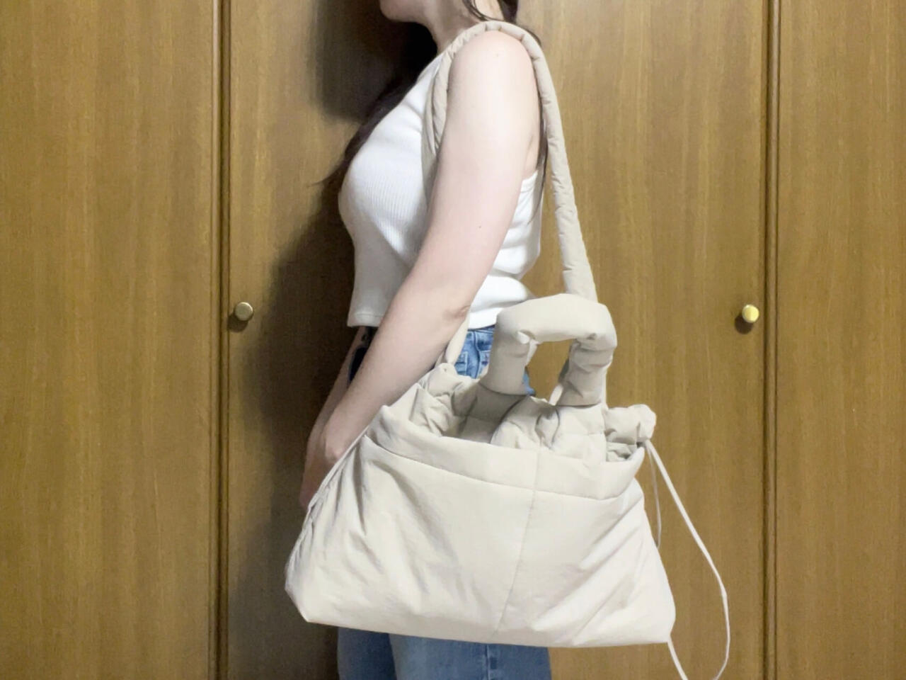 GU新作「ふわふわパフバッグ」軽くて大容量！2Way＆シルエット調整もできちゃうよ♪（写真 36/36） - mimot.(ミモット)