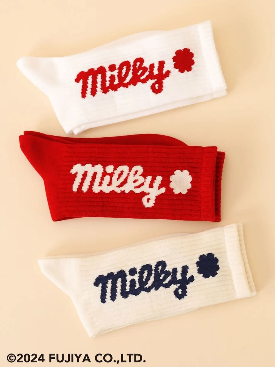 ペコちゃんのかわいさ満点「コラボソックス」が出るよ！刺しゅう入り＆ミルキー柄など全9種類♪（写真 7/14） - mimot.(ミモット)